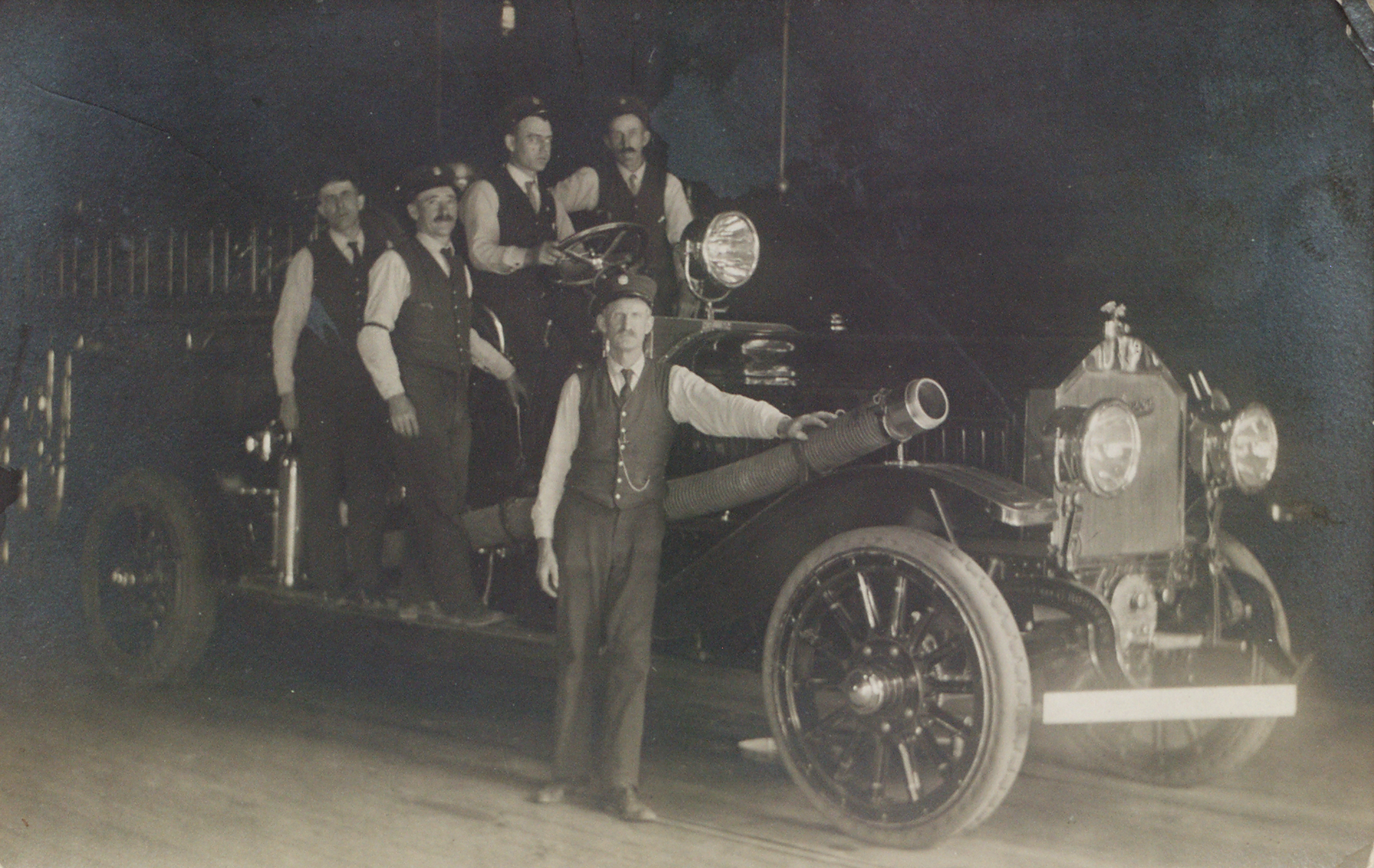 Robinson fire truck and crew of Pump No.1 of the Warren Fire Department.